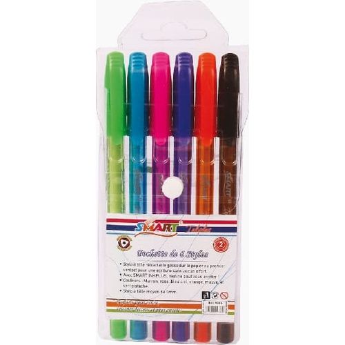 Pochette de 6 Stylos Smart Ink Plus STYLO.ma MAROC