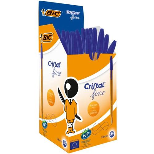 Stylo BIC Cristal Original Bleu pack 50 pcs STYLO.ma MAROC